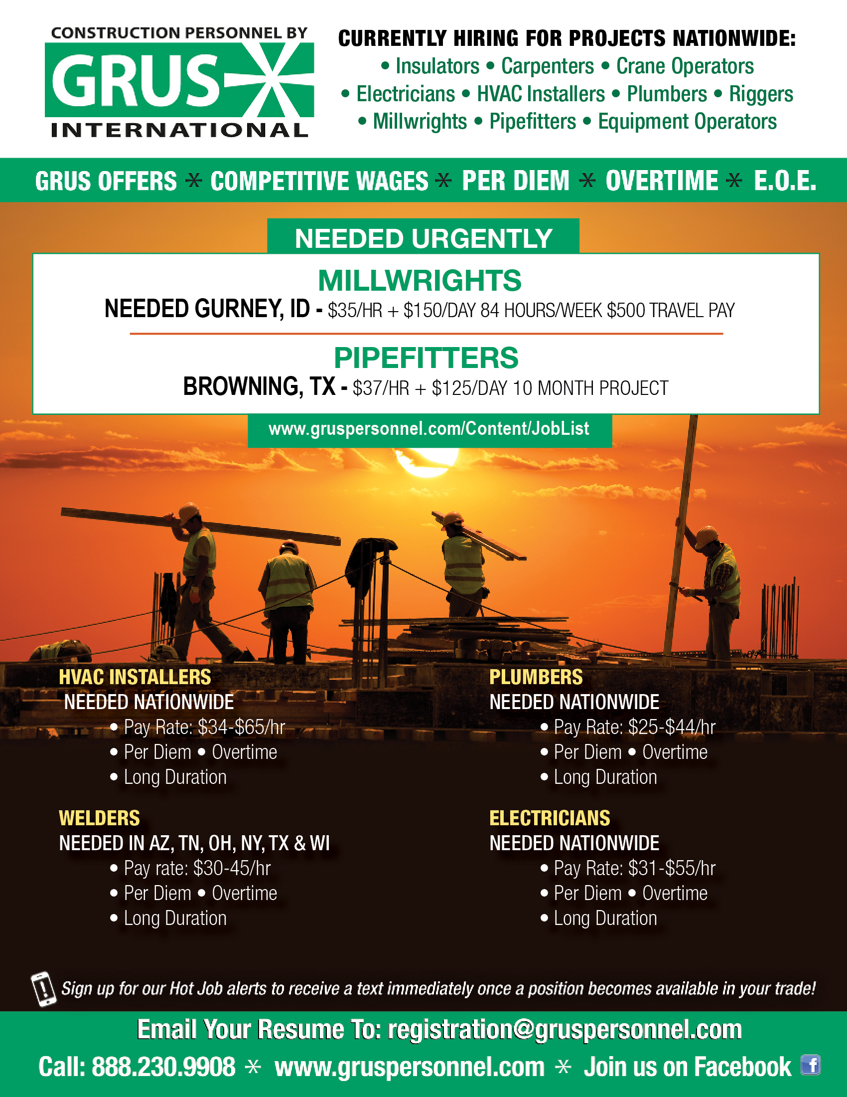 Industrial Projects Construction Job Board